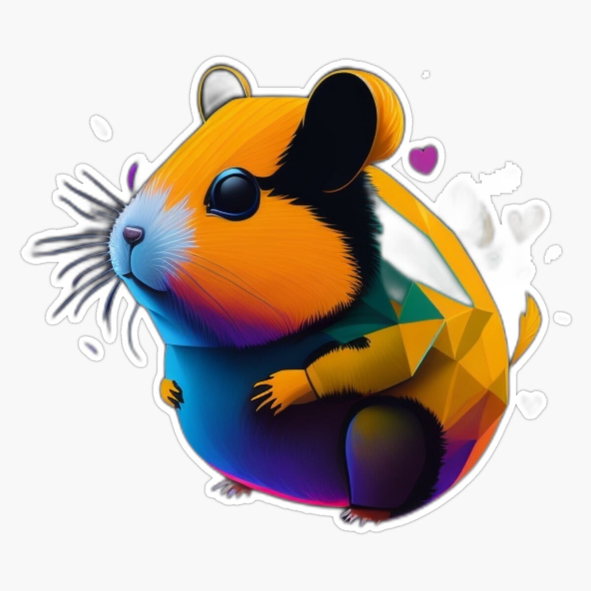 DOPASTICKER Logo Style Hamster Sticker, Phone Sticker Water Bottle ...