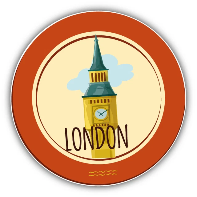 DOPASTICKER London Big Ben England Landmark Travel Sticker Decal Phone ...
