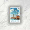 DOPASTICKER London Eye Travel Sticker England Art With Big Ben For Uk ...