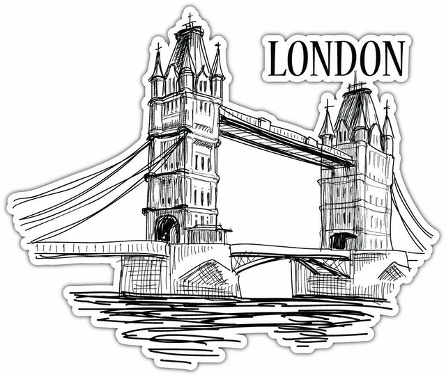 DOPASTICKER London Tower Bridge United Kingdom Car Window Sticker Decal ...