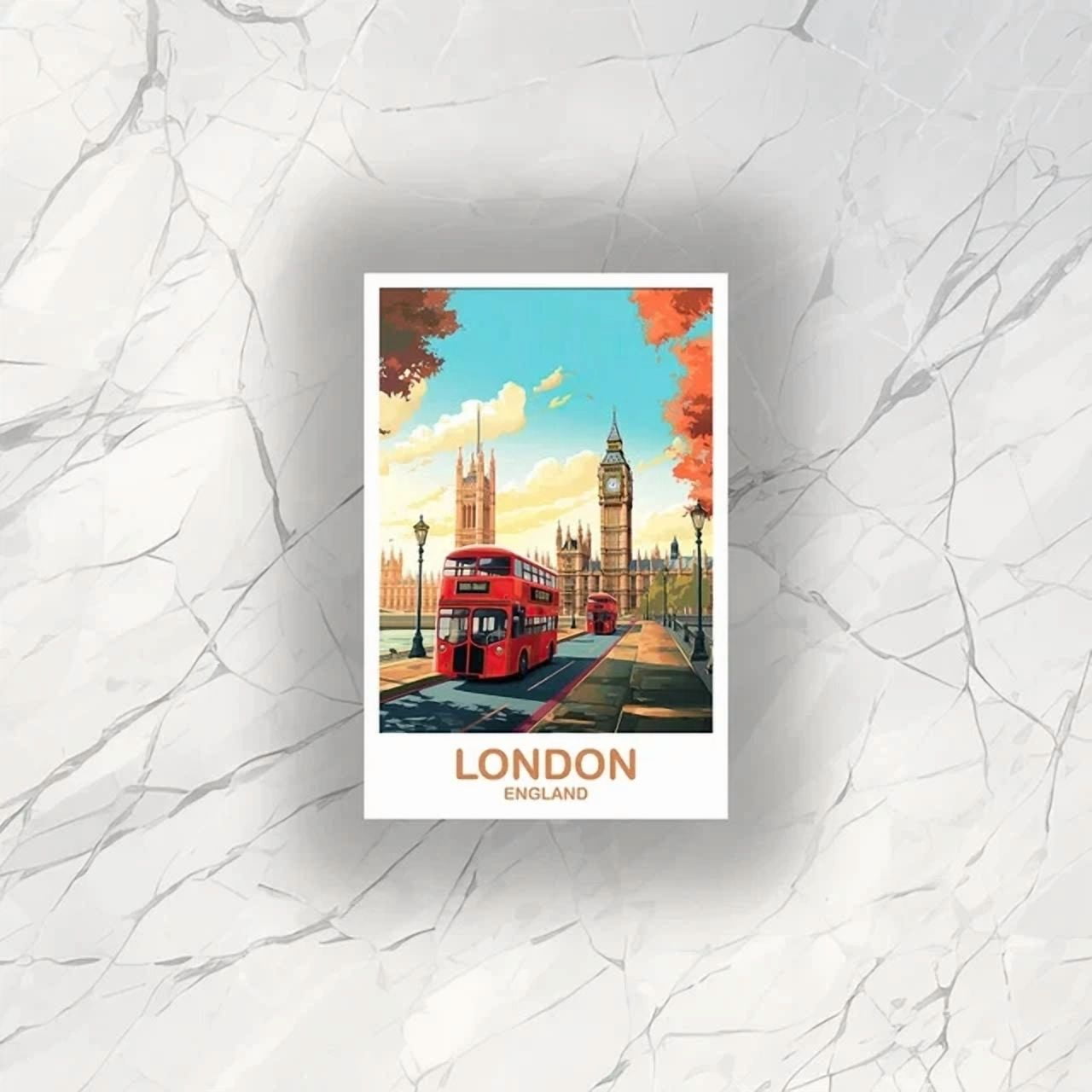 DOPASTICKER London Travel Art Sticker, Big Ben England, Uk Travel ...