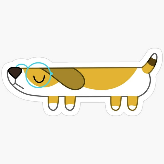 DOPASTICKER Long Dog Honey Sticker Waterproof Sticker For Water Bottles ...