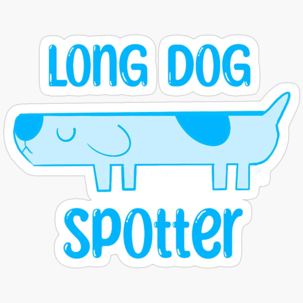 DOPASTICKER Long Dog Spotter Sticker Waterproof Sticker For Water ...