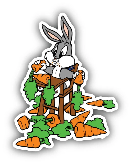 DOPASTICKER Looney Tunes Cartoon Bugs Bunny Carrot Sticker Decal Phone ...