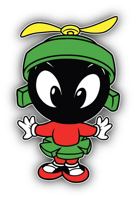 DOPASTICKER Looney Tunes Cartoon Marvin The Martian Sticker Decal Phone ...