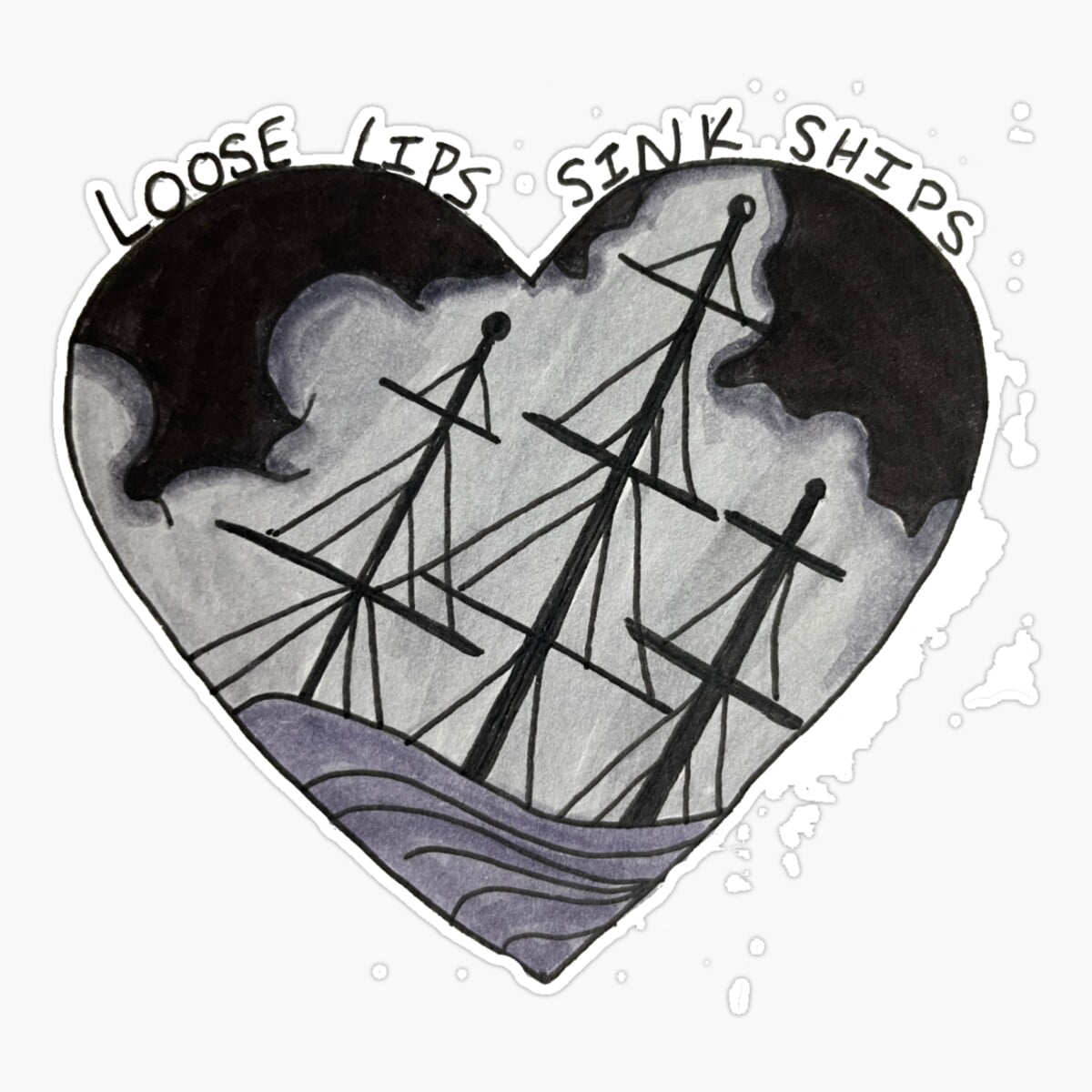 DOPASTICKER Loose Lips Sink Ships Sticker, Phone Sticker Car Stickers ...