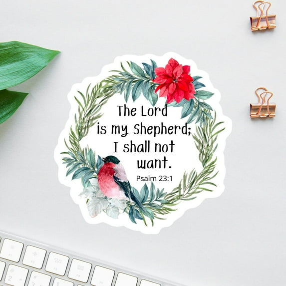 DOPASTICKER The Lord Is My Shepherd Sticker, Bible Sticker Pack, Faith ...