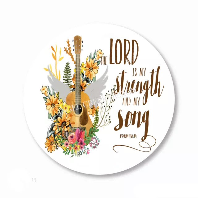 DOPASTICKER Lord Is My Strength And My Song Scrapbook Stickers Guitar ...
