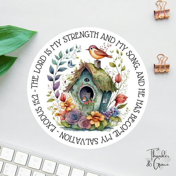 DOPASTICKER The Lord Is My Strength Sticker, Bible Sticker Pack, Faith ...