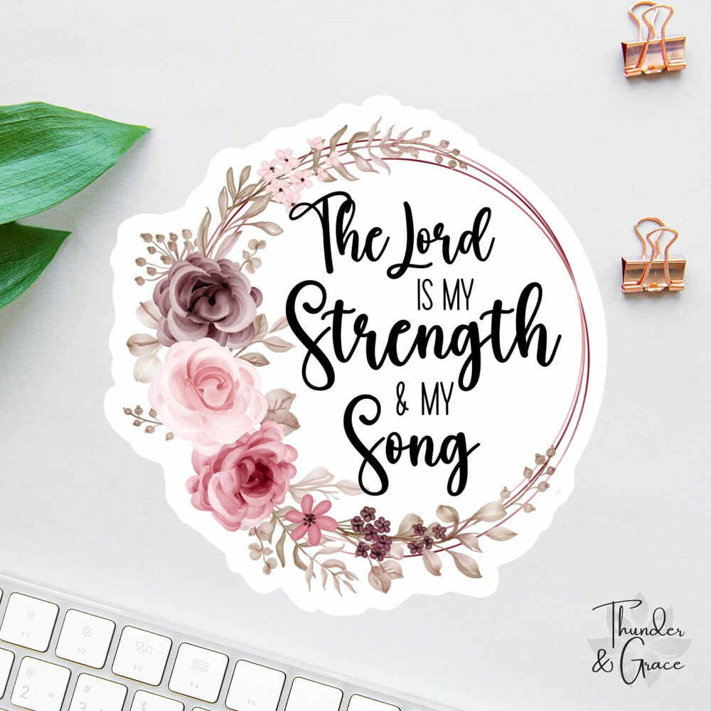 DOPASTICKER The Lord Is My Strength Sticker, Bible Sticker Pack, Faith ...