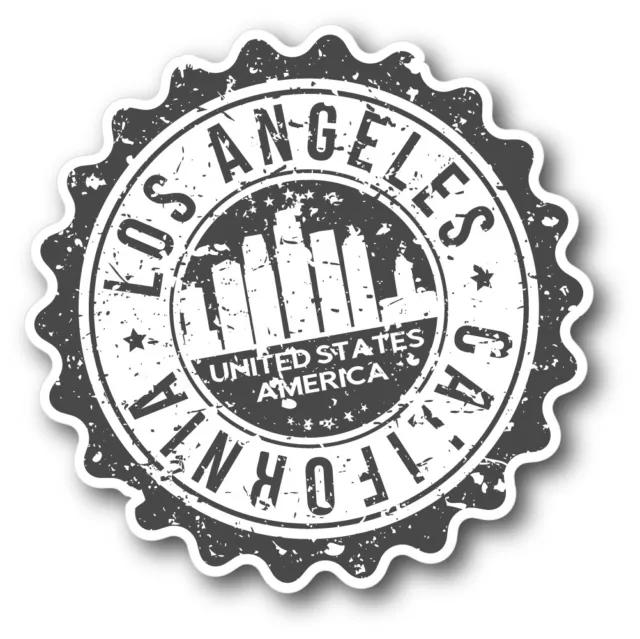 DOPASTICKER Los Angeles City California Usa State Vintage Grunge ...