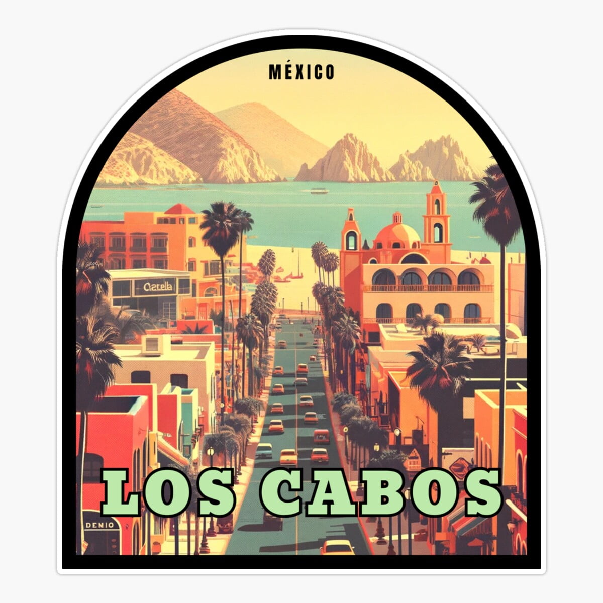 DOPASTICKER Los Cabos - Mexico Sticker, Phone Sticker Water Bottle ...