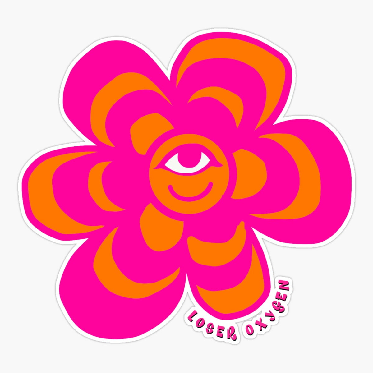 DOPASTICKER Loser Oxygen Psychedelic Tee Sticker, Phone Sticker Car ...