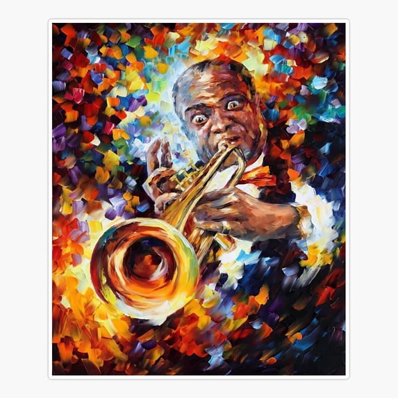 DOPASTICKER Louis Armstrong Art Sticker, Phone Sticker Water Bottle ...