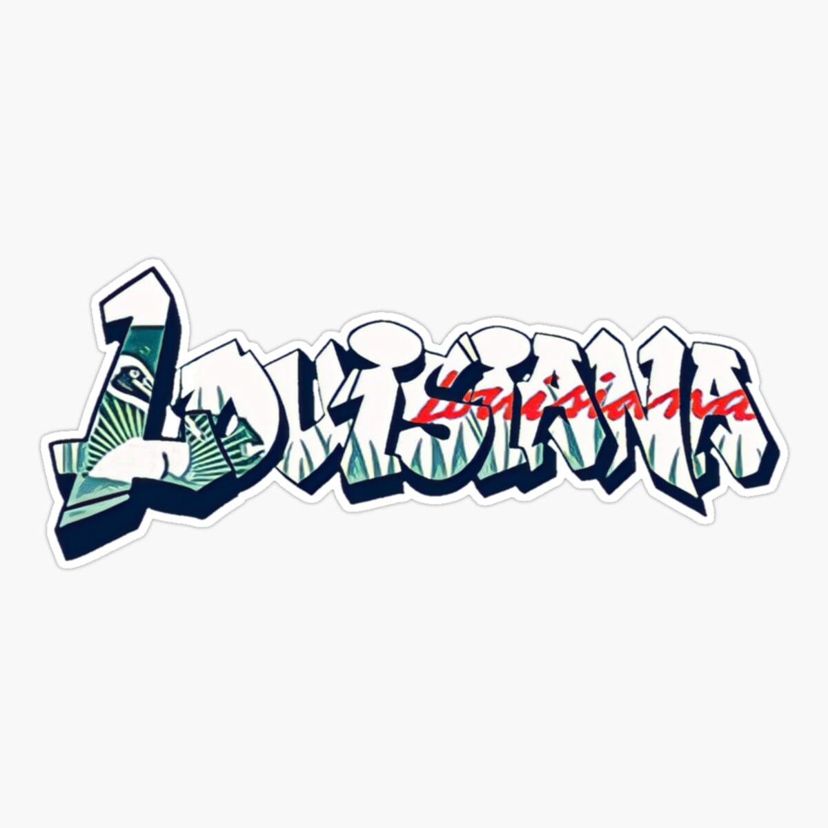 DOPASTICKER Louisiana Dmv License Plate Graiti Sticker, Phone Sticker ...