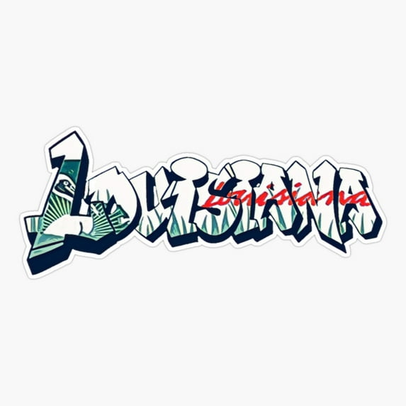 DOPASTICKER Louisiana Dmv License Plate Graiti Sticker, Phone Sticker ...