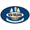 DOPASTICKER Louisiana Flag Oval Orleans Sticker Phone Sticker, Latop ...