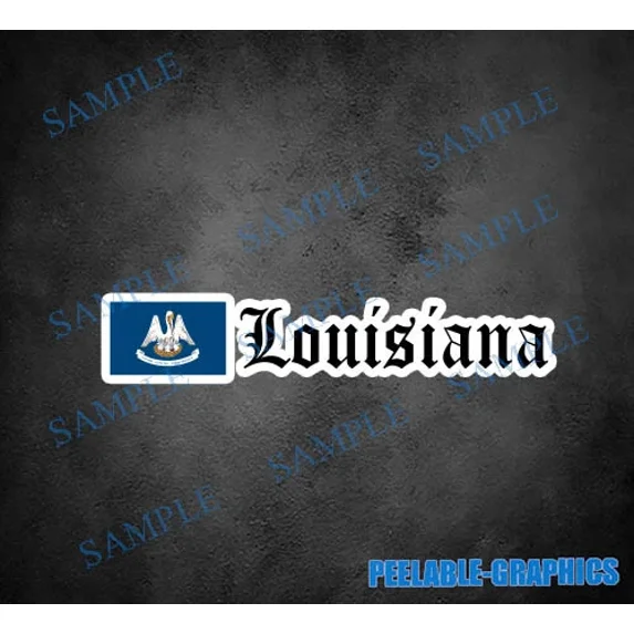 DOPASTICKER Louisiana State Flag Sticker Toolbox Tablet Sticker Phone ...