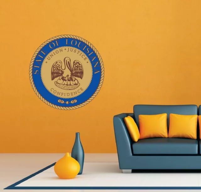 DOPASTICKER Louisiana State Seal Usa Wall Room Garage Decor Sticker ...