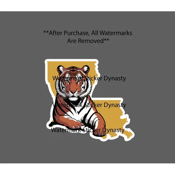 DOPASTICKER Louisiana Tiger Sticker College Sports State Sticker Phone ...