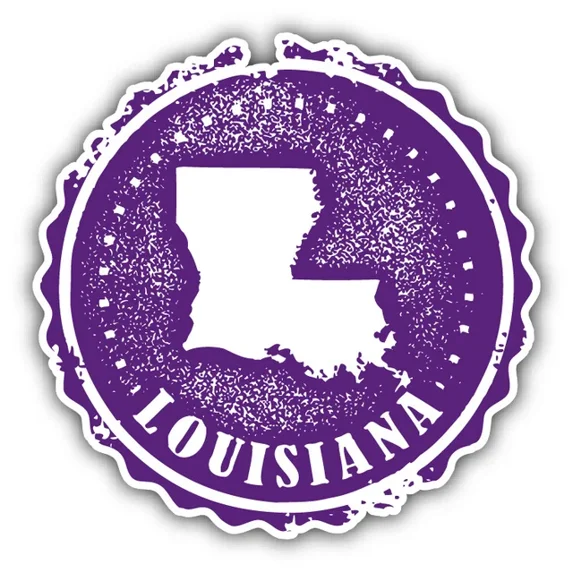 DOPASTICKER Louisiana Usa State Grunge Map Car Sticker Phone Decal ...