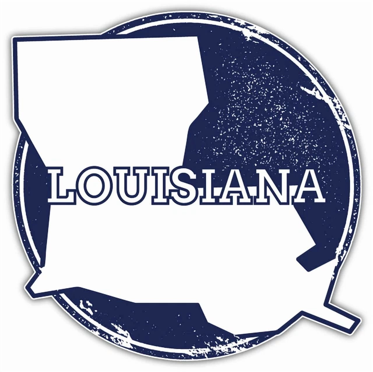 DOPASTICKER Louisiana Usa State Grunge Map Car Sticker Phone Water ...