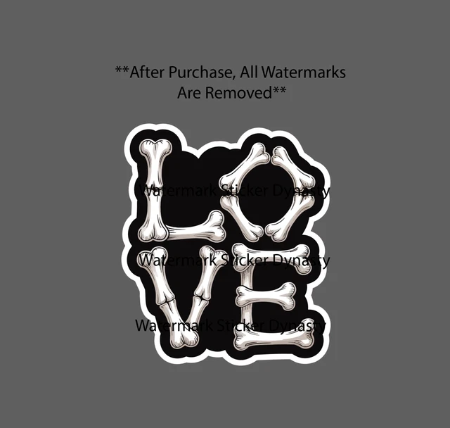 DOPASTICKER Love Bones Sticker Horror Scary Book Movie Gothic Sticker ...