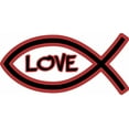 DOPASTICKER Love Christian Fish Sticker Phone Sticker, Latop Sticker ...