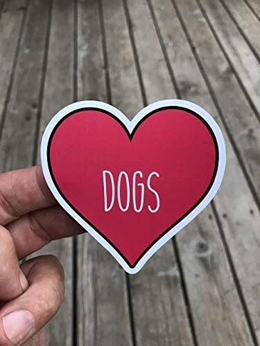 DOPASTICKER Love Dogs Sticker, Dog Lover Sticker, Phone Decal Water ...