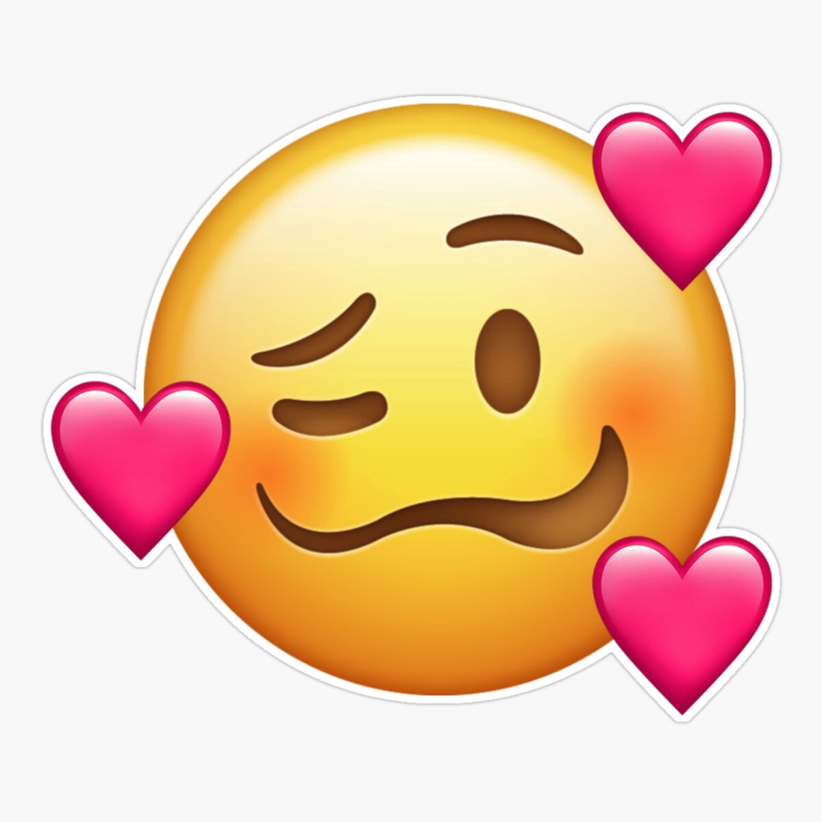 DOPASTICKER Love Emoji Sticker, Phone Sticker Car Stickers, Birthday ...