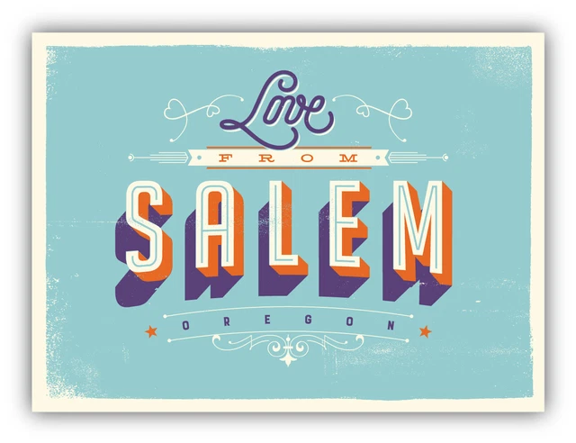 DOPASTICKER Love From Salem Oregon Usa Vintage Sticker Phone Decal ...