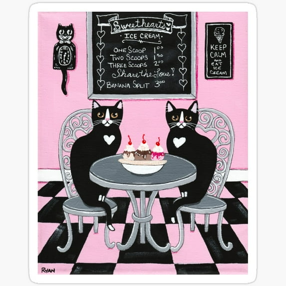 DOPASTICKER Love Ice Cream Date Sticker, Decorate Laptops, Water ...