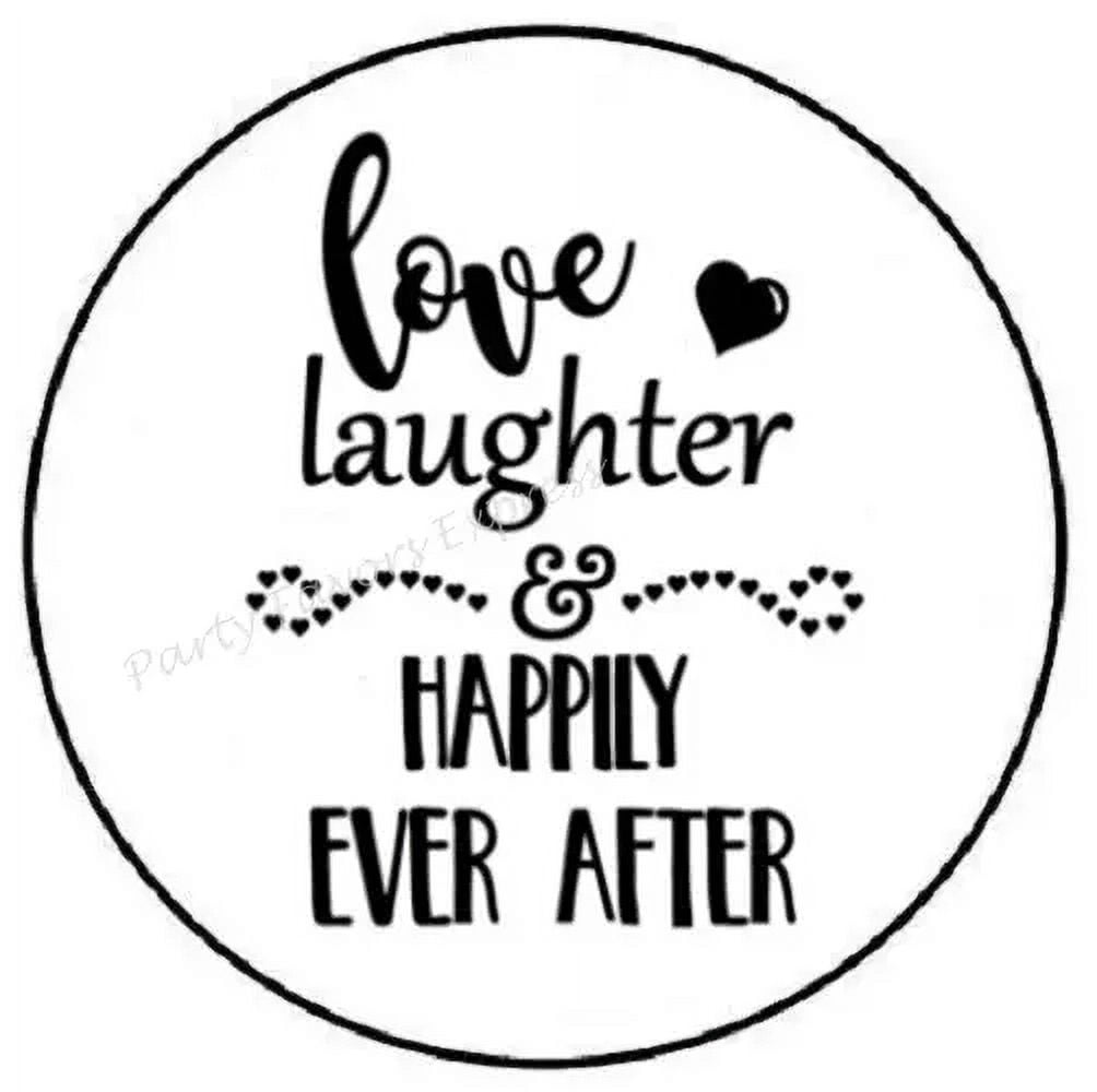 DOPASTICKER Love Laughter And Happily Ever After Decorative Laptop ...