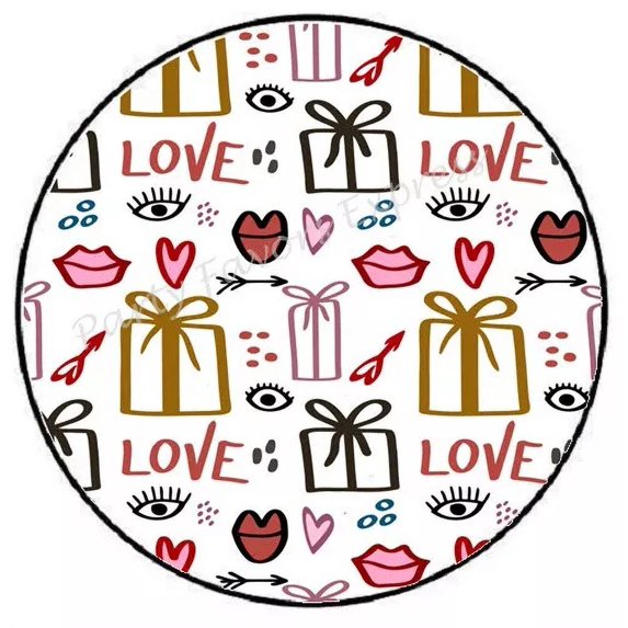 DOPASTICKER Love Lips Love Day Stickers Favors Gift You - Decorate ...