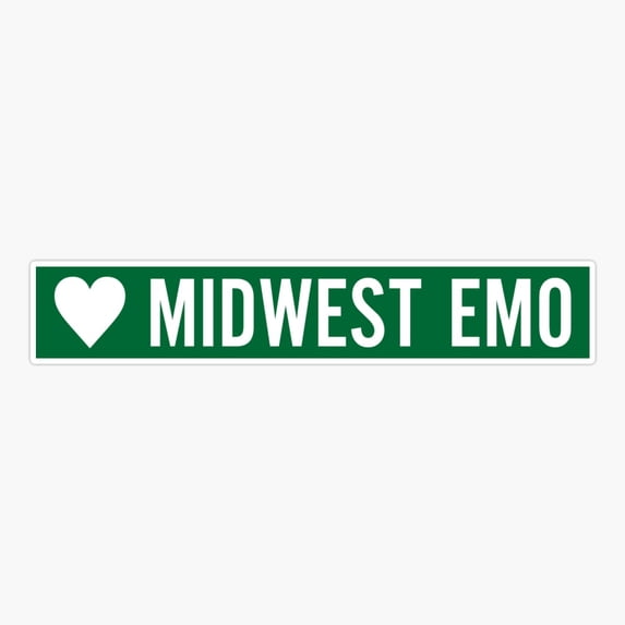 DOPASTICKER Love Midwest Emo, Green White Sticker, Phone Sticker Car ...
