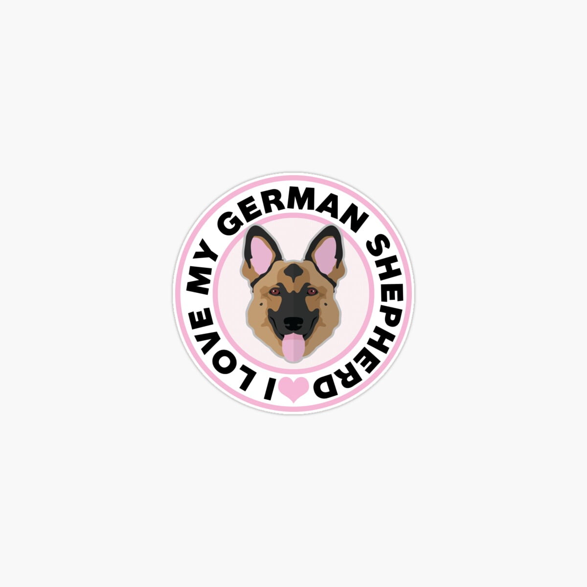 DOPASTICKER Love My German Shepherd Sticker, Phone Sticker Car Sticker ...