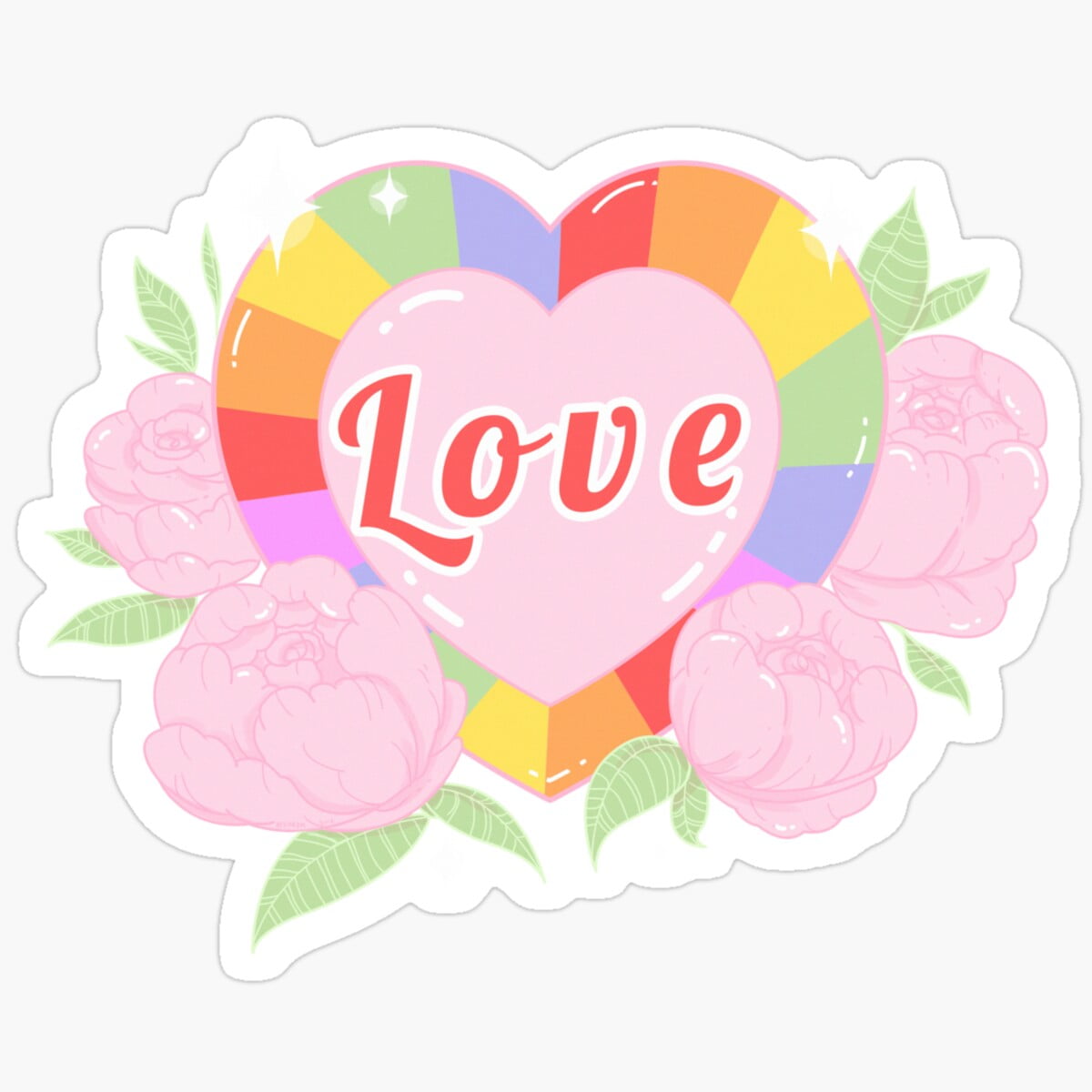 DOPASTICKER Love Sticker Waterproof Sticker For Water Bottles, Laptops ...