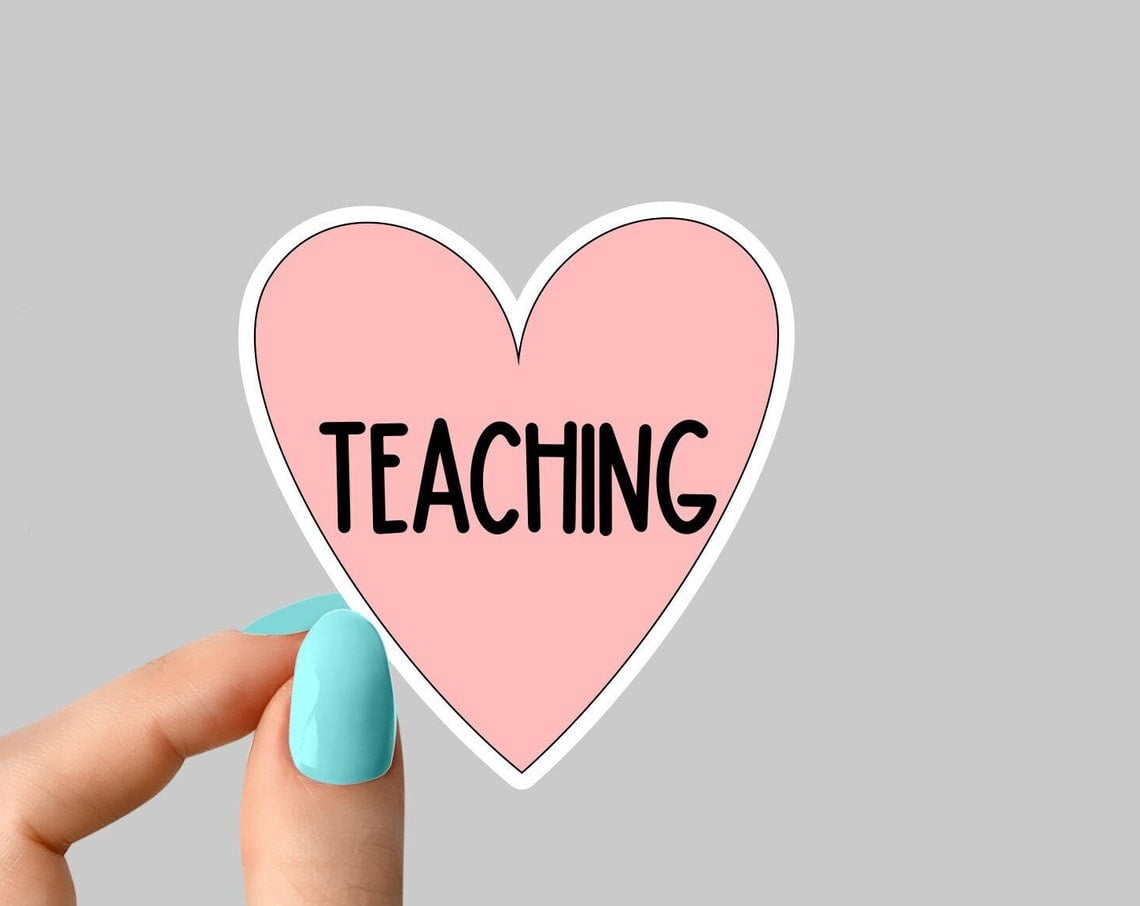 DOPASTICKER Love Teaching Sticker, Teacher Laptop Sticker, Teacher ...