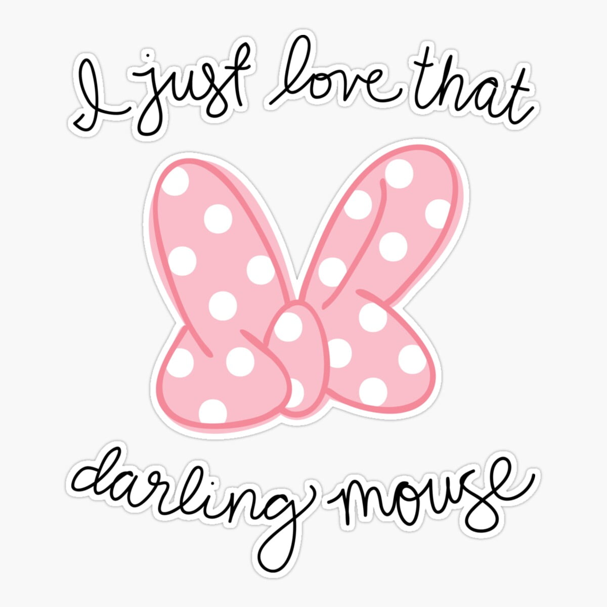 DOPASTICKER Love That Darling Mouse Sticker, Phone Sticker Car Stickers ...