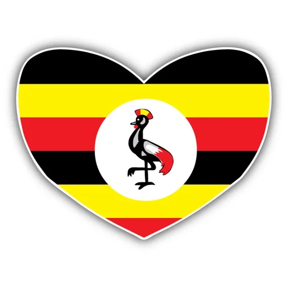 DOPASTICKER Love Uganda Heart World Flag Car Sticker Phone Decal Water ...