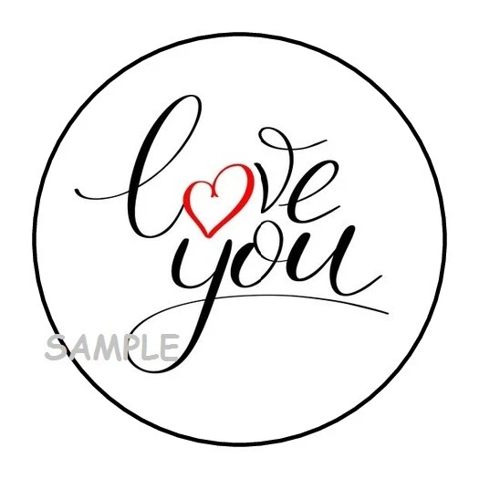 DOPASTICKER Love You Stickers Heart Gifts Favors Phone Decal Water ...