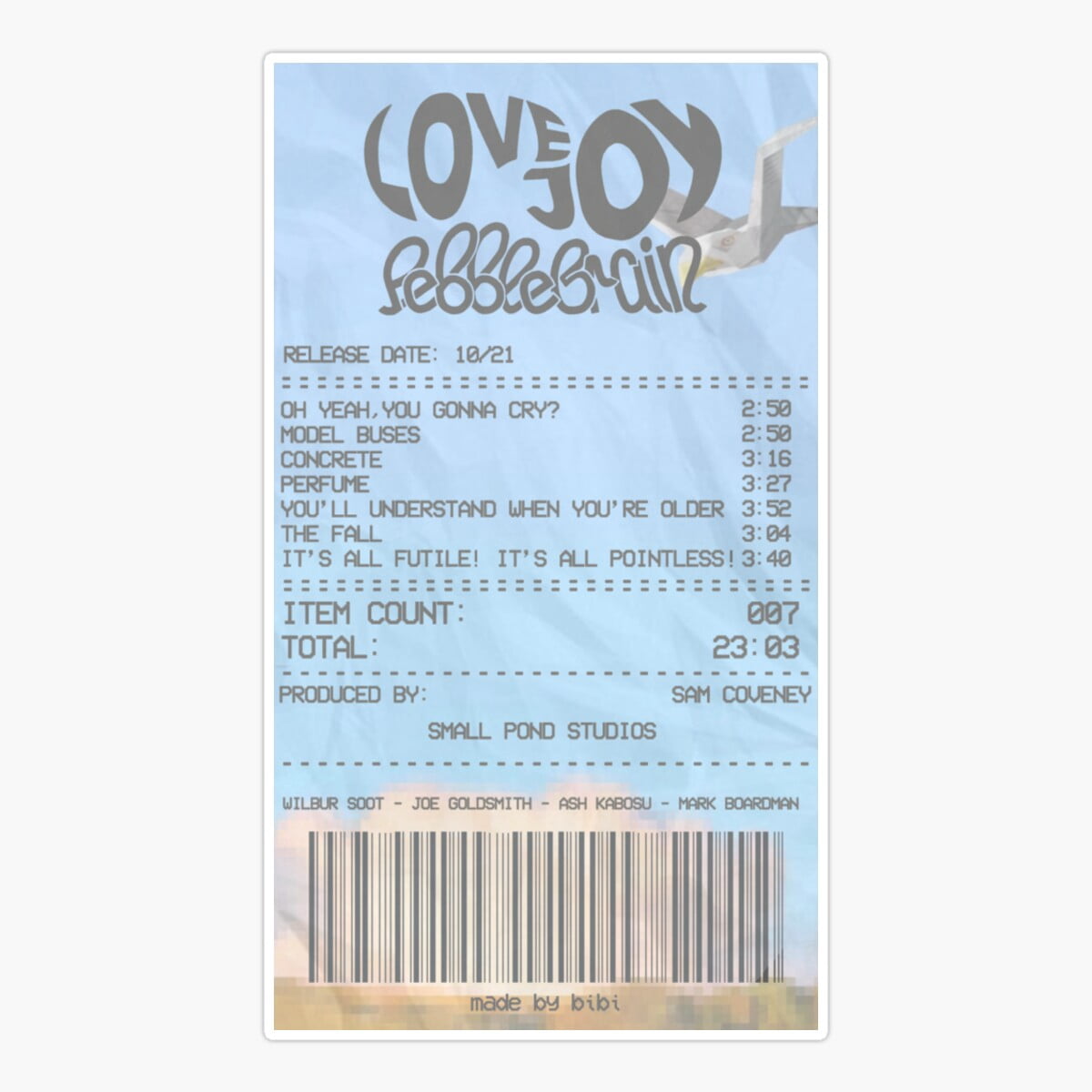 DOPASTICKER Lovejoy Pebble Brain Receipt Sticker, Phone Sticker Car ...
