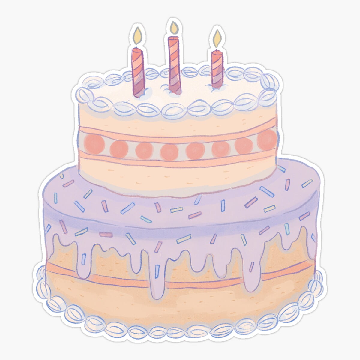 DOPASTICKER Lovely Princess Cake Sticker, Phone Sticker Car Stickers ...