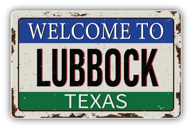 DOPASTICKER Lubbock City Texas Usa Grunge Retro Sticker Phone Decal ...