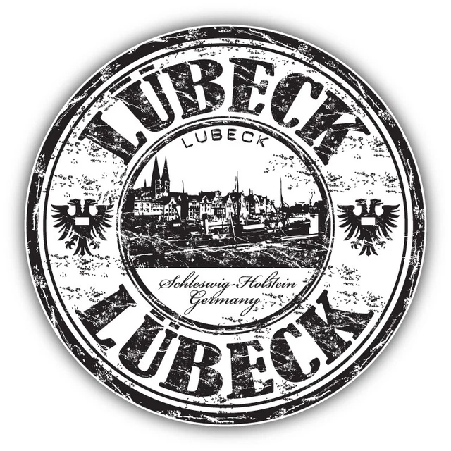 DOPASTICKER Lubeck Germany Grunge Travel Car Sticker Phone Decal Water ...