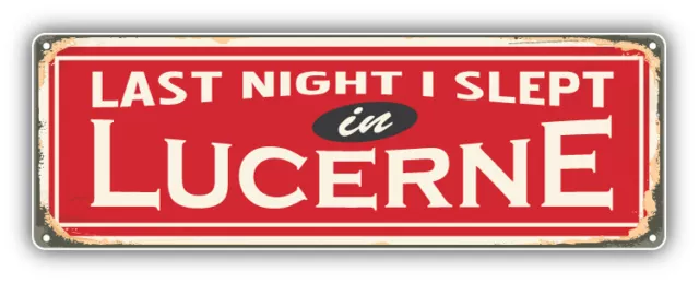 DOPASTICKER Lucerne Retro Travel Tin Sign Car Sticker Phone Decal Water ...