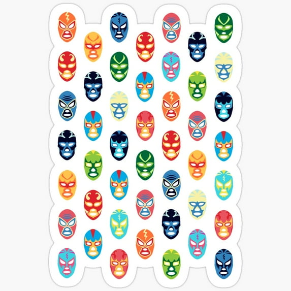 DOPASTICKER Lucha Libre Mask Sticker Phone Decal Water Bottle Stickers ...