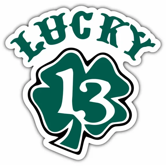 DOPASTICKER Lucky 13 Irish Shamrock Car Sticker Decal Phone Decal Water ...