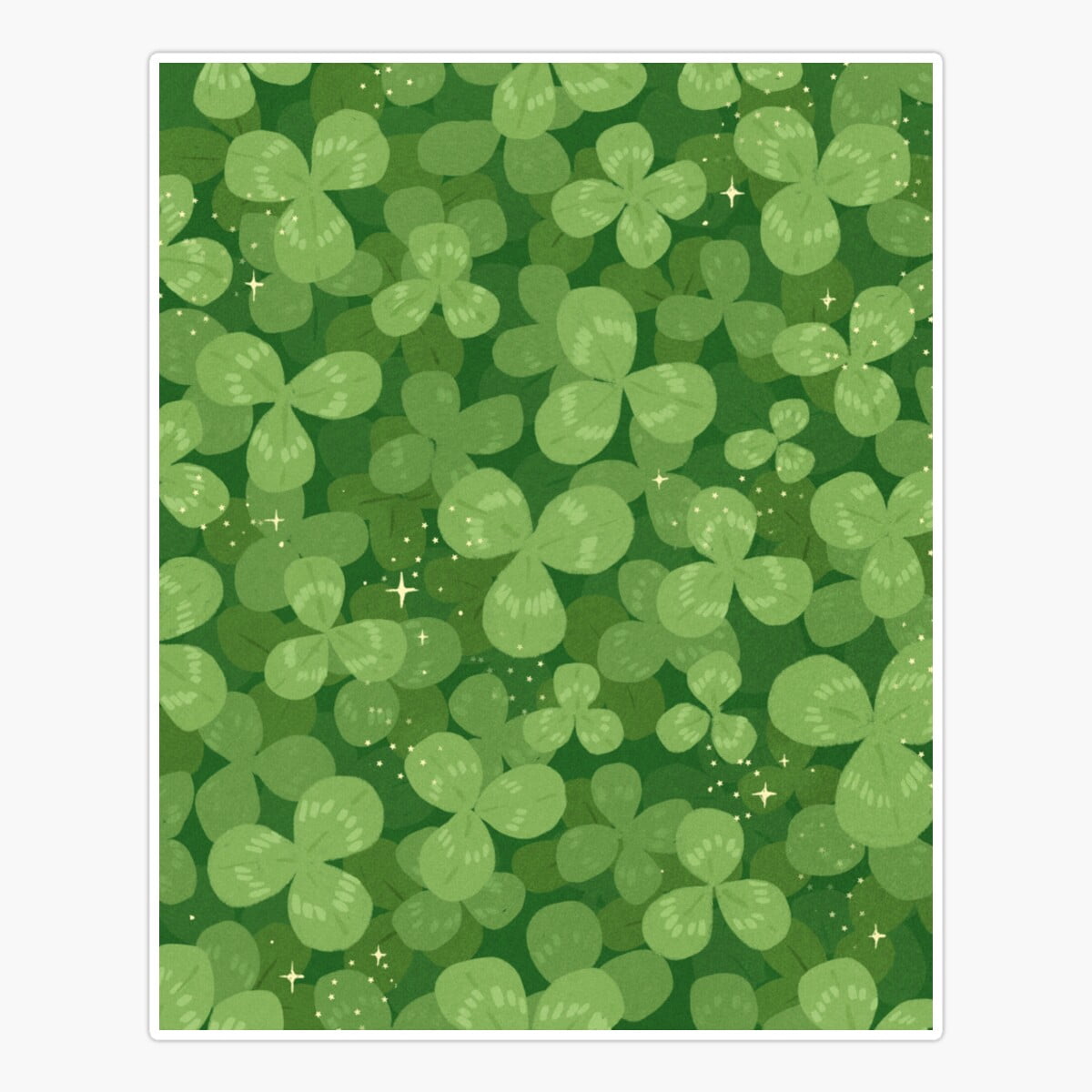 DOPASTICKER Lucky Clover Sticker, Phone Sticker Water Bottle Sticker ...