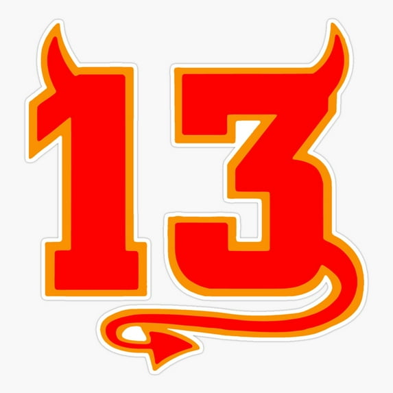 DOPASTICKER Lucky Devil 13 Sticker, Phone Sticker Water Bottle Sticker ...